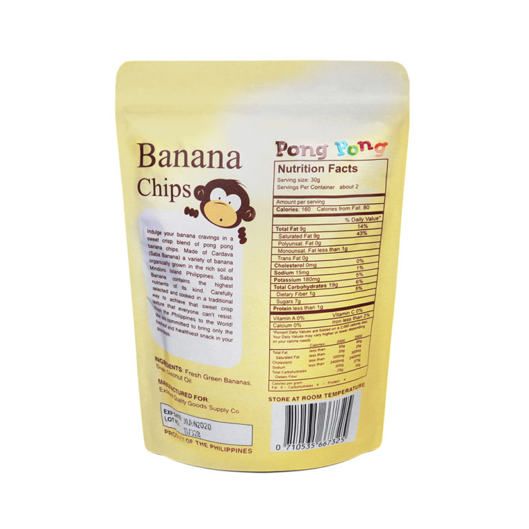 PONG PONG Banana Chips - PongPong